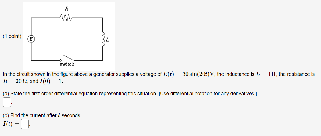 Solved (1 ﻿pointIn the circuit shown in the figure above a | Chegg.com