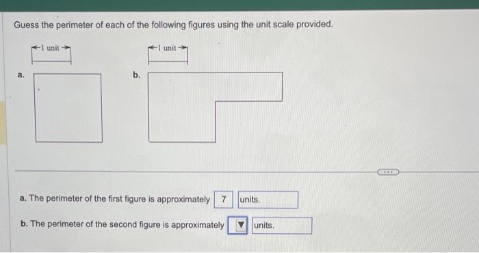 Solved Guess the perimeter of each of the following figures | Chegg.com