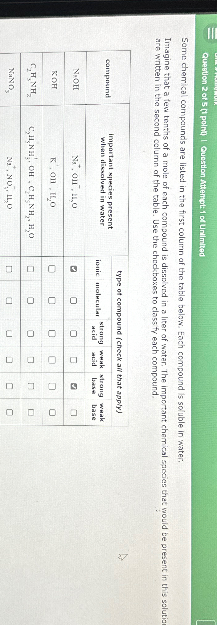Solved Question 2 ﻿of 5 (1 ﻿point) ﻿I Question Attempt: 1 | Chegg.com