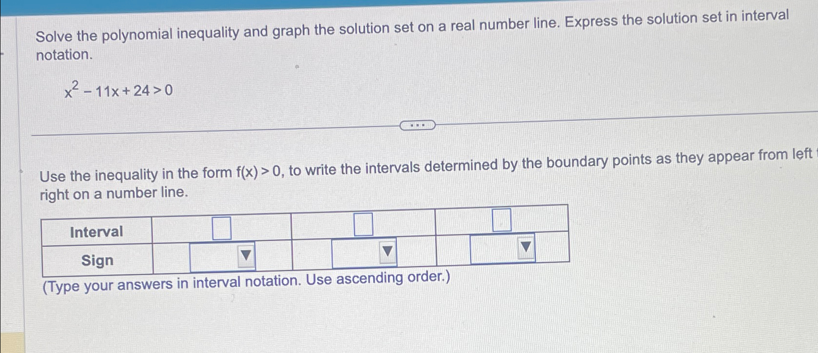 Solved Solve the polynomial inequality and graph the | Chegg.com