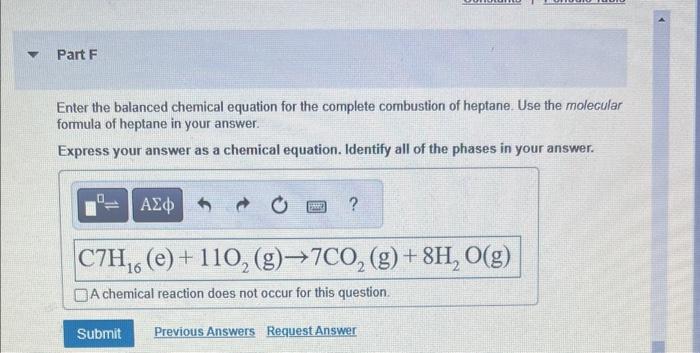 Solved Enter the balanced chemical equation for the complete | Chegg.com