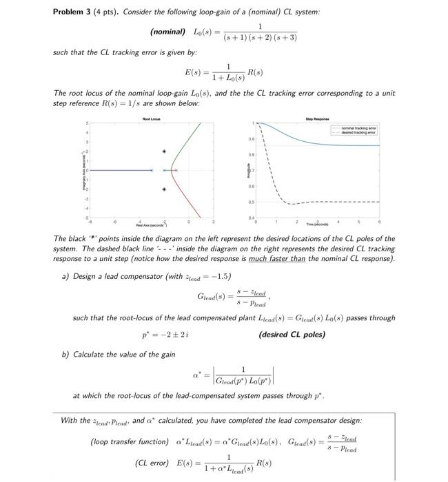 Solved Problem 3 (4 pts). Consider the following loop-gain | Chegg.com