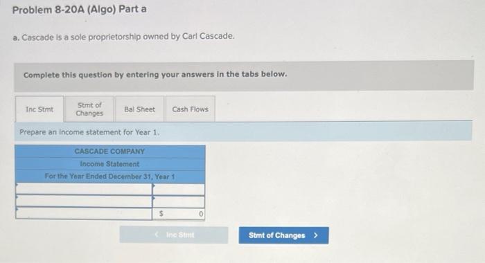 Solved Required information Problem 8-20A (Algo) Effect of | Chegg.com
