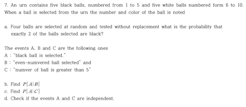 Solved An urn contains five black balls, numbered from 1 ﻿to | Chegg.com