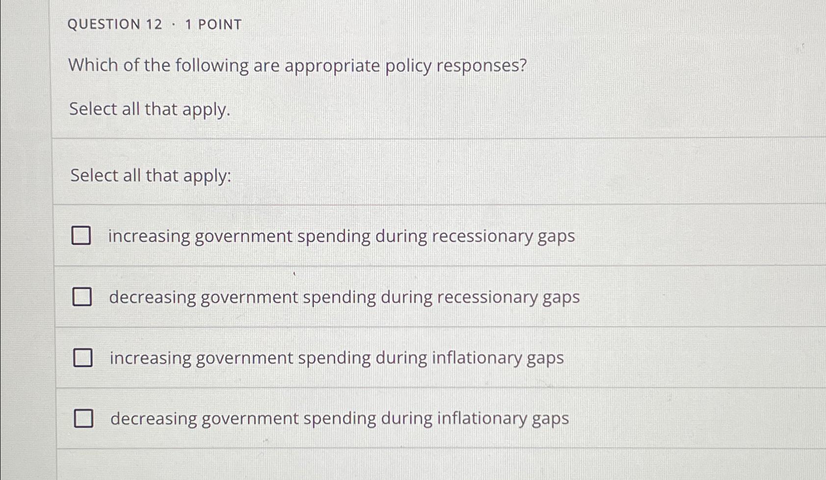 Solved QUESTION 12 * 1 ﻿POINTWhich of the following are | Chegg.com