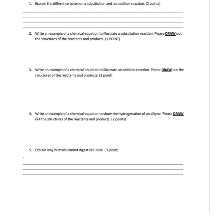Solved 1. Explain the difference between a substitution and | Chegg.com
