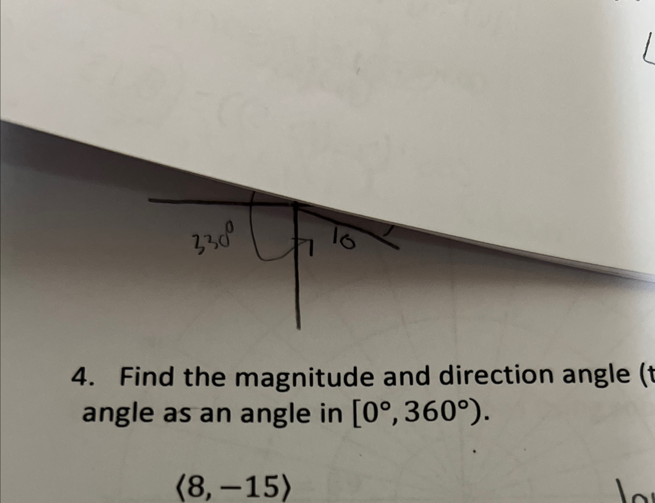 Solved Find the magnitude and direction angle angle as an | Chegg.com