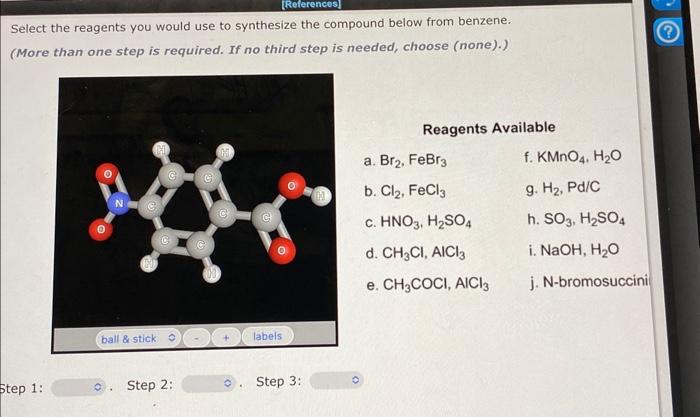 Solved Select the reagents you would use to synthesize the | Chegg.com