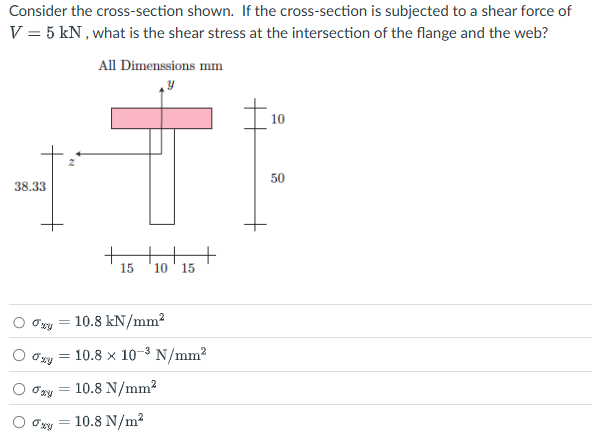 Solved Consider the cross-section shown. If ﻿the | Chegg.com