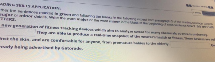 Solved Question 10 OTHER READING SKILLS APPLICATION: Decide | Chegg.com