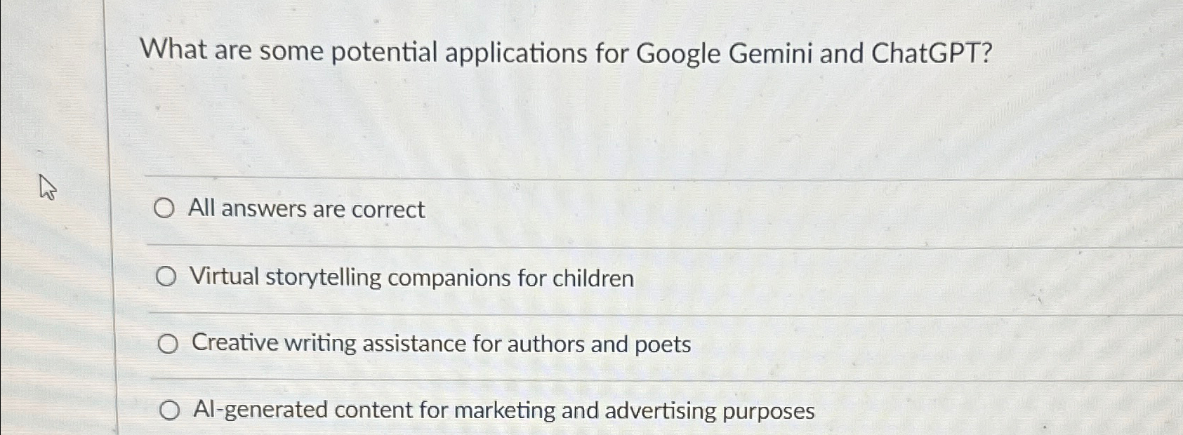 Solved What are some potential applications for Google | Chegg.com