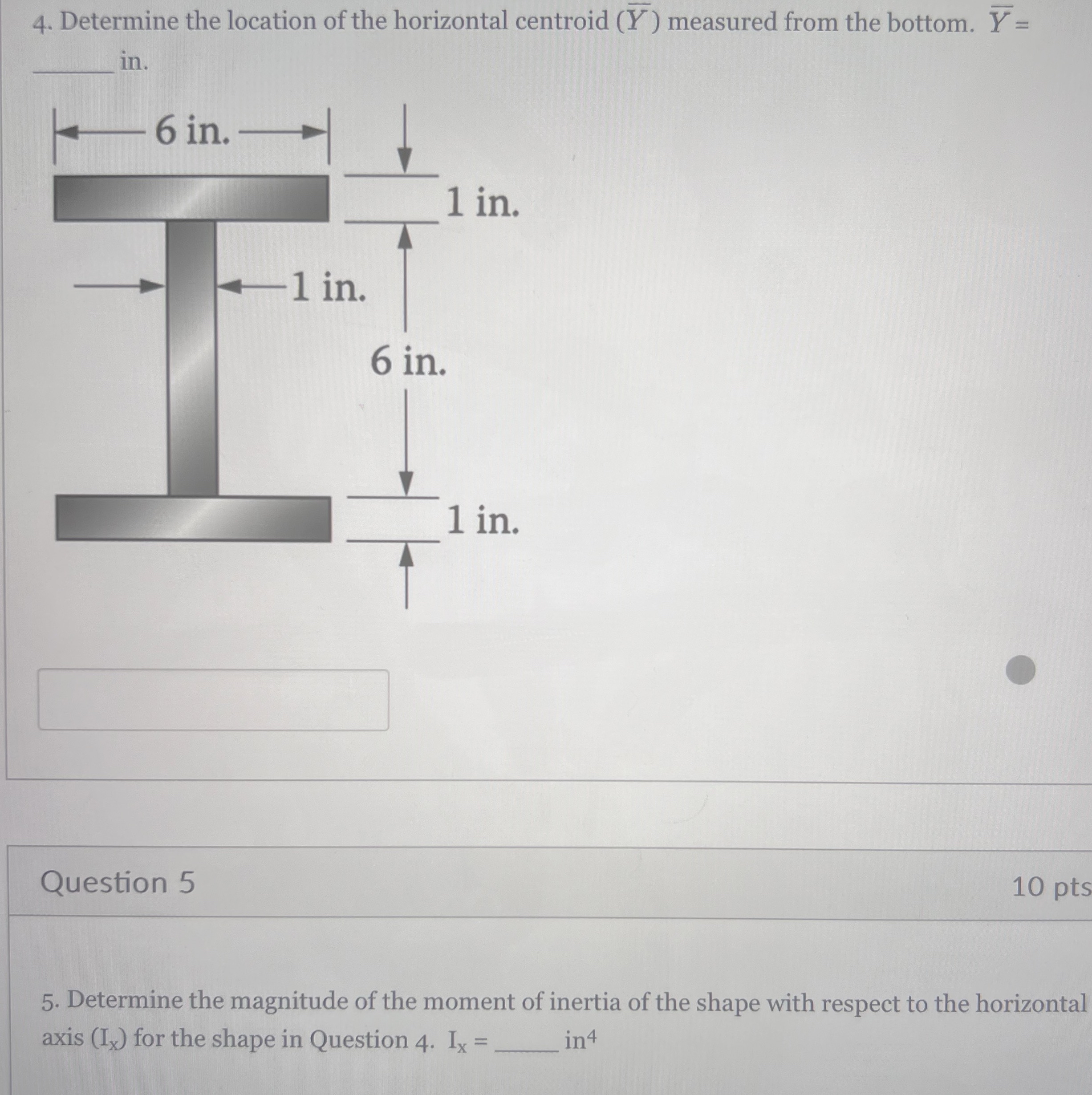 Solved Determine the location of the horizontal centroid | Chegg.com