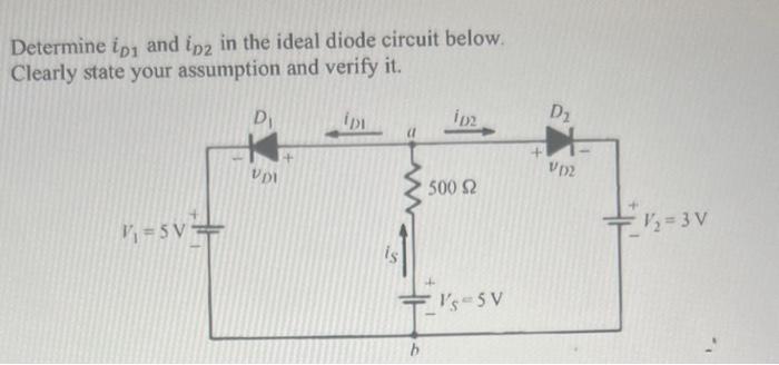Solved Determine iD1 and iD2 in the ideal diode circuit | Chegg.com Solved Determine iD1 and iD2 in the ideal diode circuit | Chegg.com