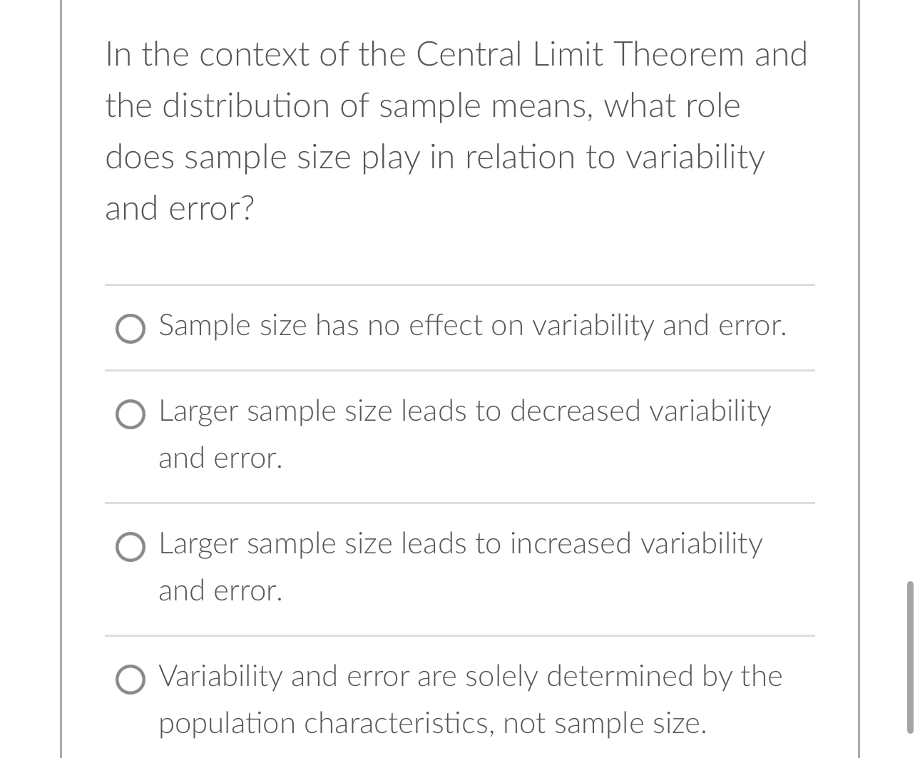 Solved In the context of the Central Limit Theorem and the | Chegg.com