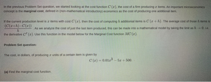 Solved In the previous Problem Set question, we started | Chegg.com