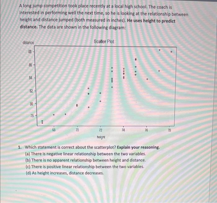 Solved A long jump competition took place recently at a | Chegg.com