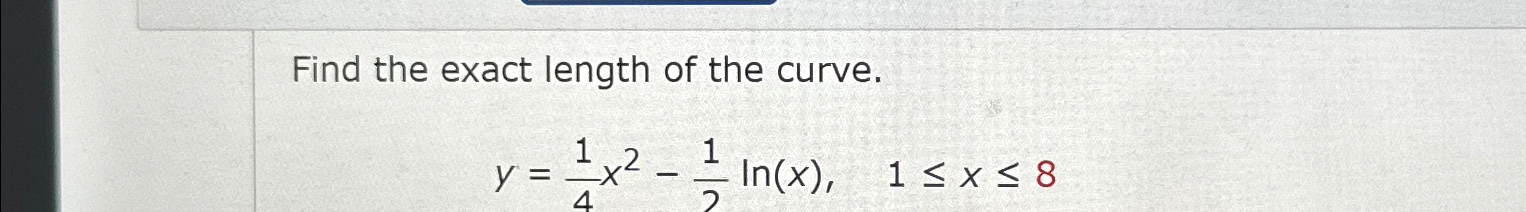 Solved Find the exact length of the | Chegg.com
