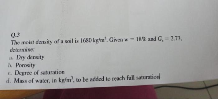 H₂ H₁ Dry sand 4. The moist unit weights and degrees | Chegg.com