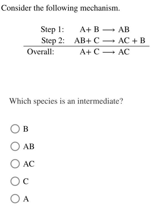 Solved Consider the following mechanism. Step 1: Step 2: | Chegg.com