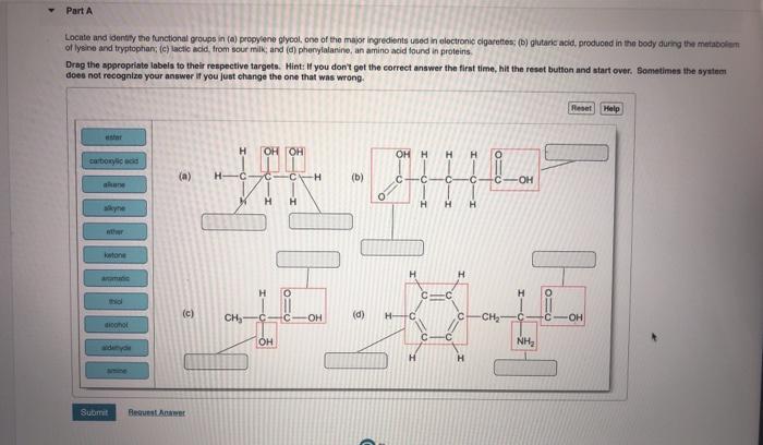 Solved Part A Locate and identify the functional groups in | Chegg.com