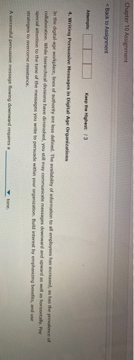 Chapter 10 Assignment