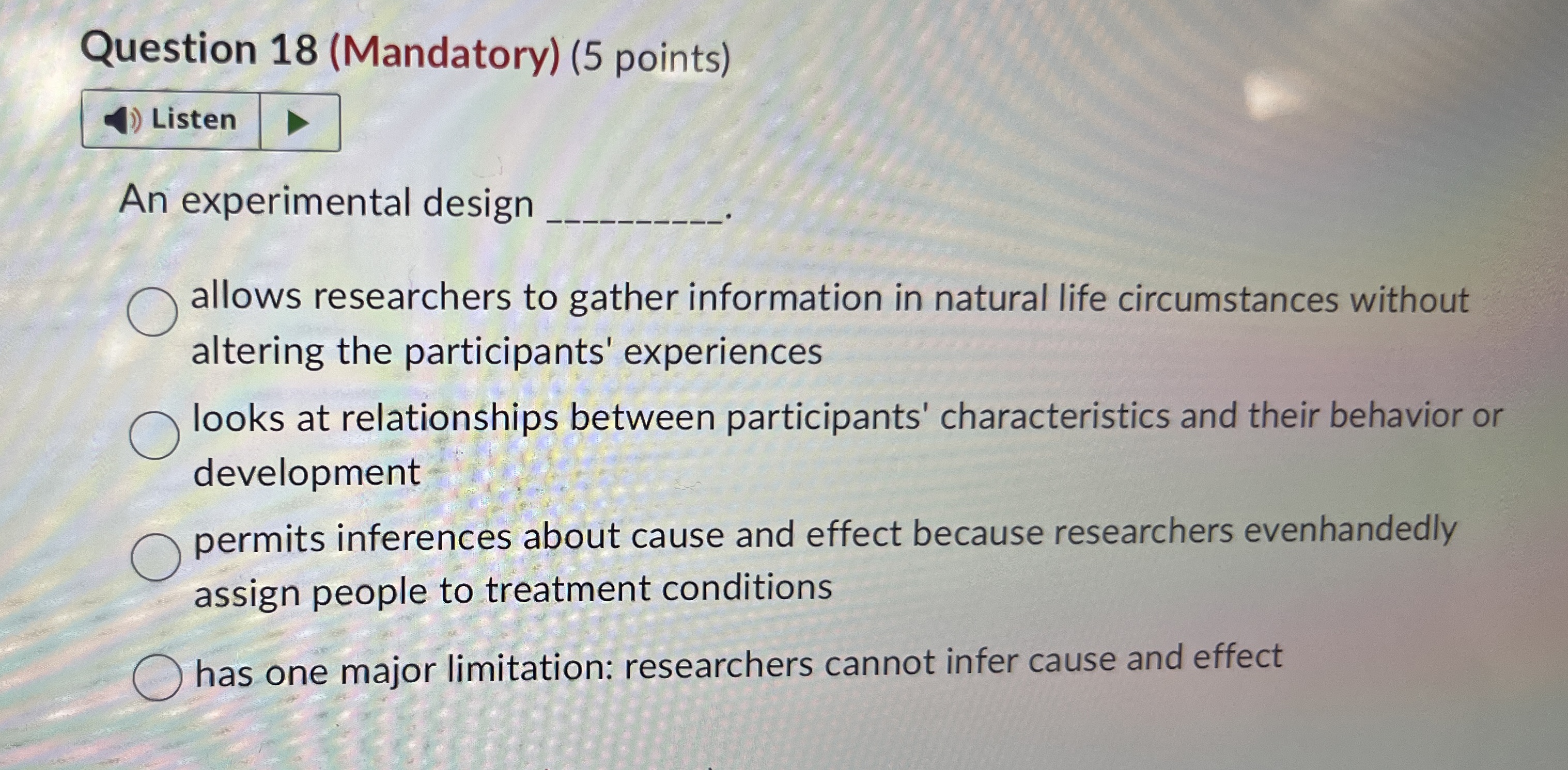 Solved Question 18 (Mandatory) (5 points)ListenAn | Chegg.com Solved Question 18 (Mandatory) (5 points)ListenAn | Chegg.com