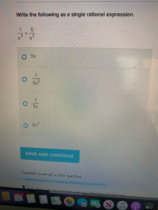 Solved Write the following as a single rational expression. | Chegg.com