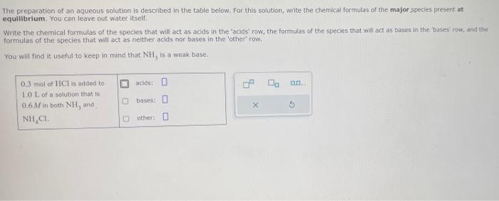 Solved The preparation of an acueous soiution is described | Chegg.com