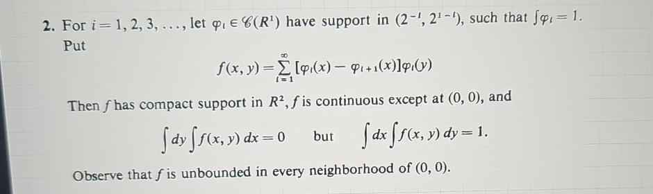 Solved For i=1,2,3,dots, let φ1inC(R1) ﻿have support in | Chegg.com