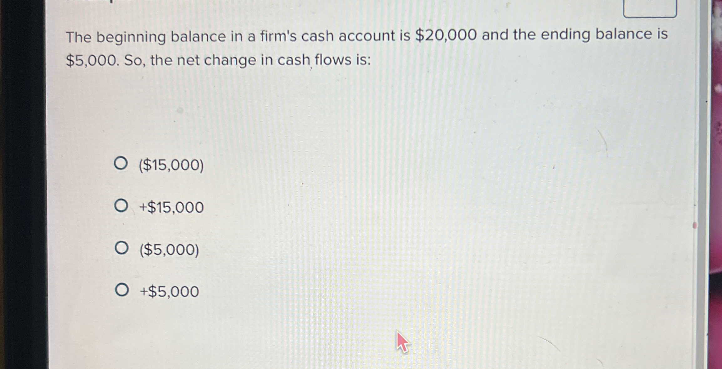 Solved The beginning balance in a firm's cash account is | Chegg.com