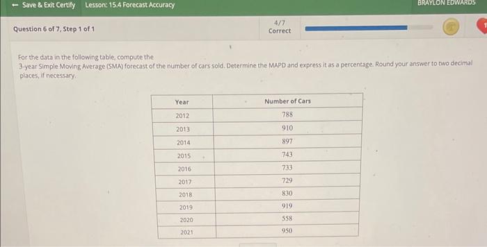 Solved For the data in the following table, compure the | Chegg.com