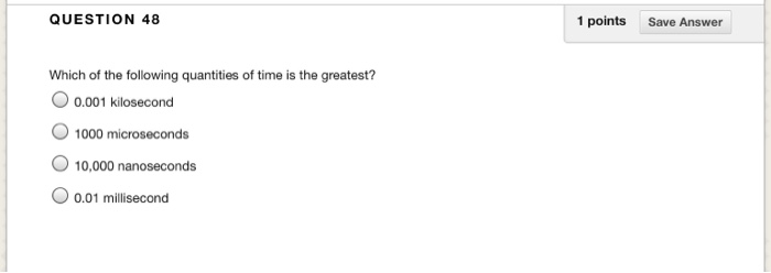 Solved QUESTION 48 1 points Save Answer Which of the | Chegg.com