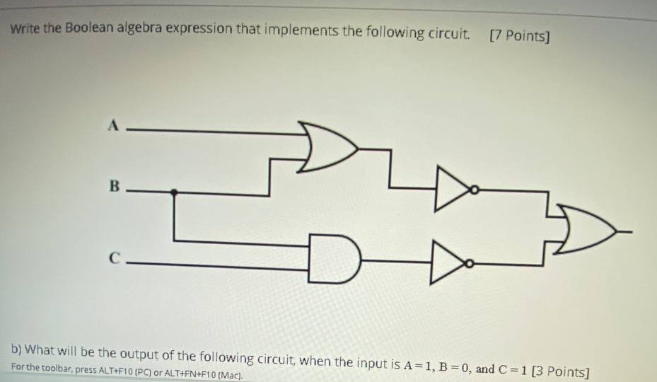 Solved Write the Boolean algebra expression that implements | Chegg.com