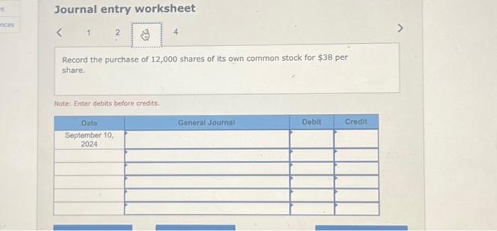 Solved Exercise 10-7 (Algo) Record issuance of stock and | Chegg.com