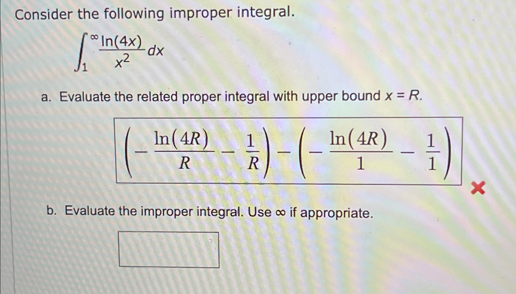 Solved Consider the following improper | Chegg.com