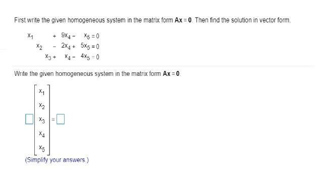 Solved First write the given homogeneous system in the | Chegg.com