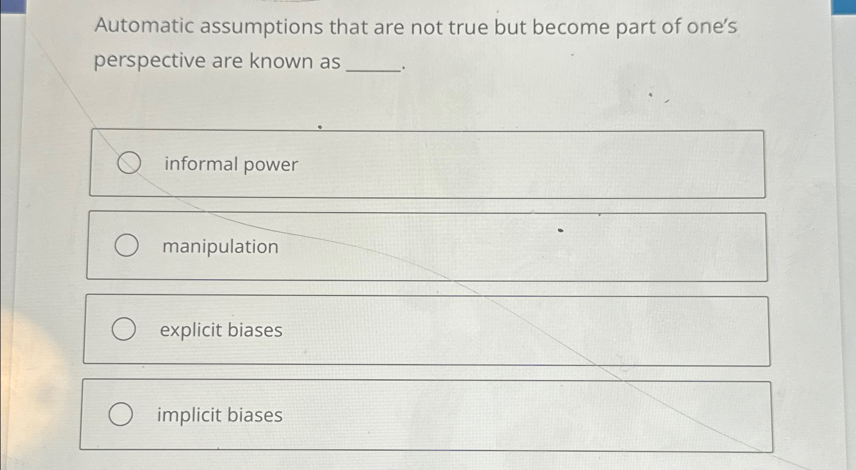Solved Automatic assumptions that are not true but become | Chegg.com