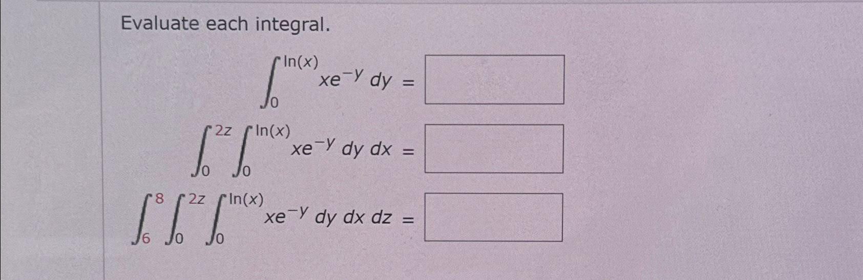 Solved Evaluate each | Chegg.com