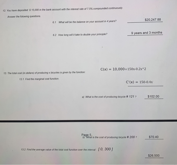 Solved 12. You have deposited $ 15,000 in the bank account | Chegg.com