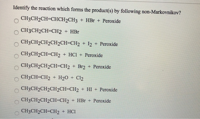 Solved Identify the reaction which forms the product(s) by | Chegg.com