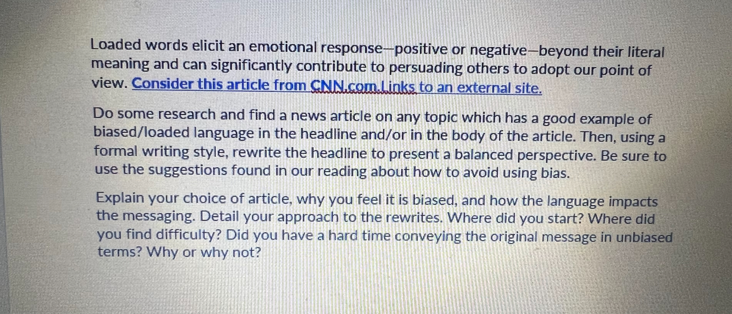 Loaded words elicit an emotional response-positive or | Chegg.com