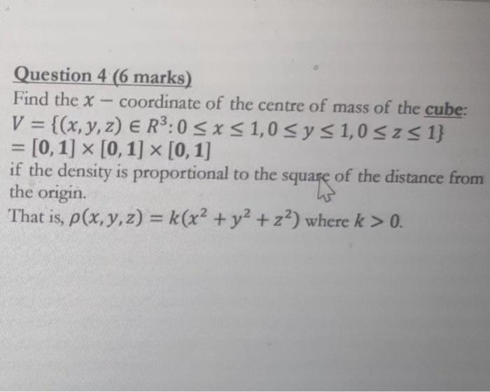 Solved Question 4 (6 marks) Find the x - coordinate of the | Chegg.com
