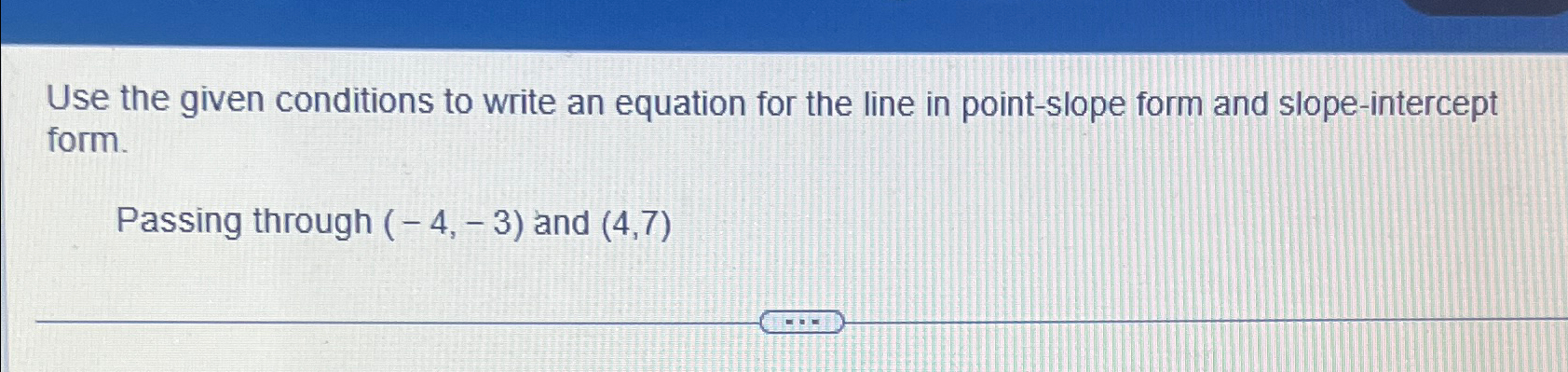 Solved Use the given conditions to write an equation for the | Chegg.com
