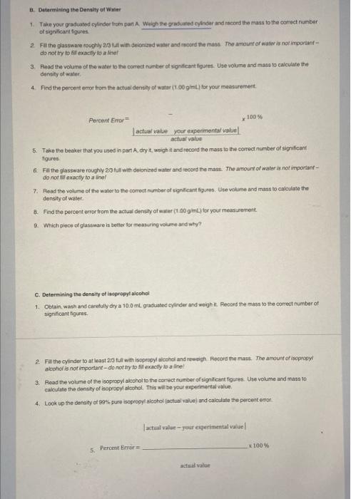 Solved i dont know how to find the percent error can someone | Chegg.com