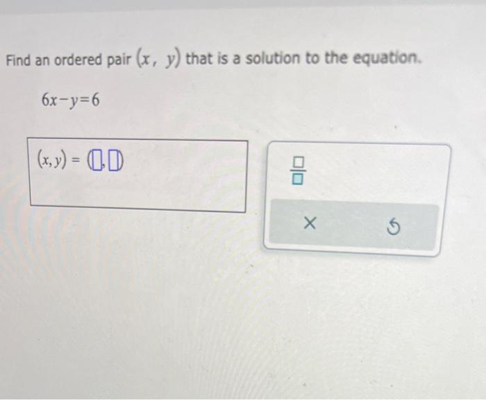 Solved Find an ordered pair (x,y) that is a solution to the | Chegg.com