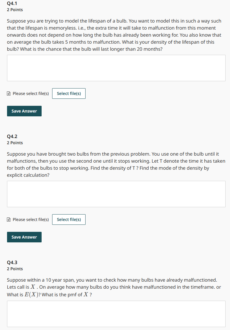 Solved Q4.12 ﻿PointsSuppose you are trying to model the | Chegg.com