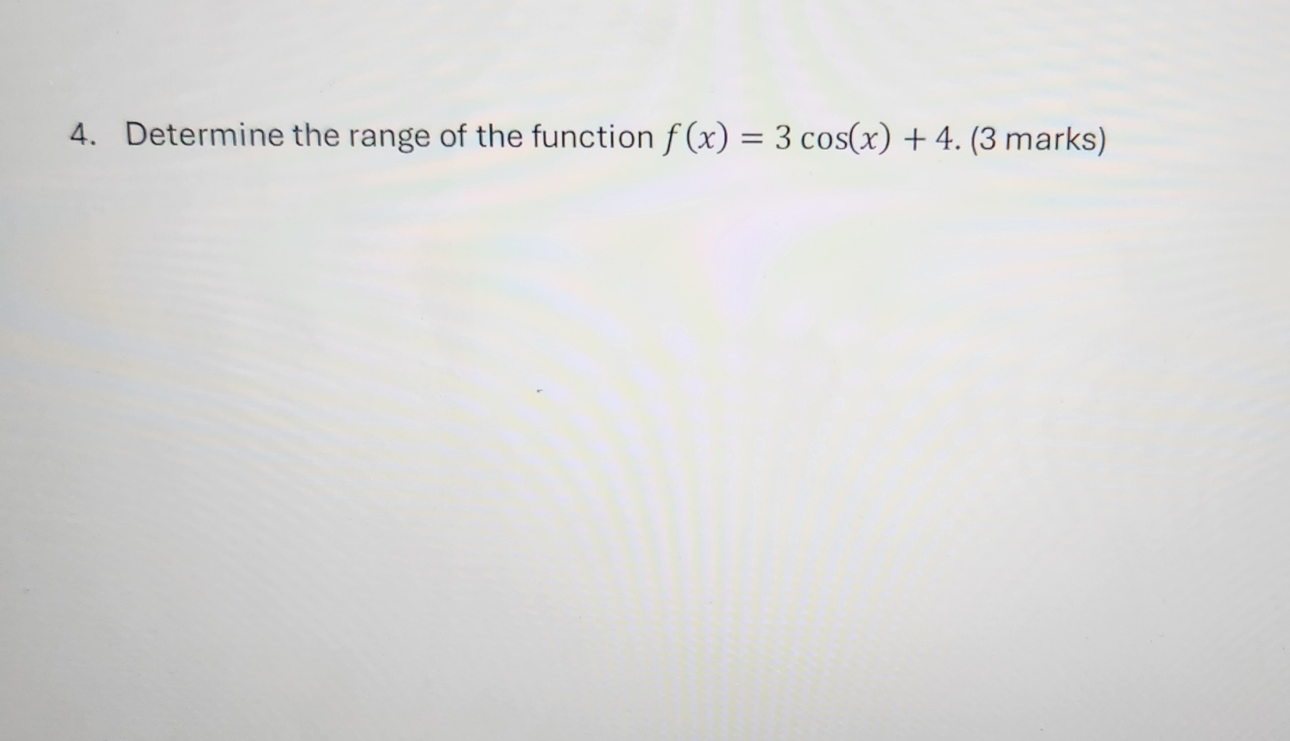Solved Determine the range of the function | Chegg.com