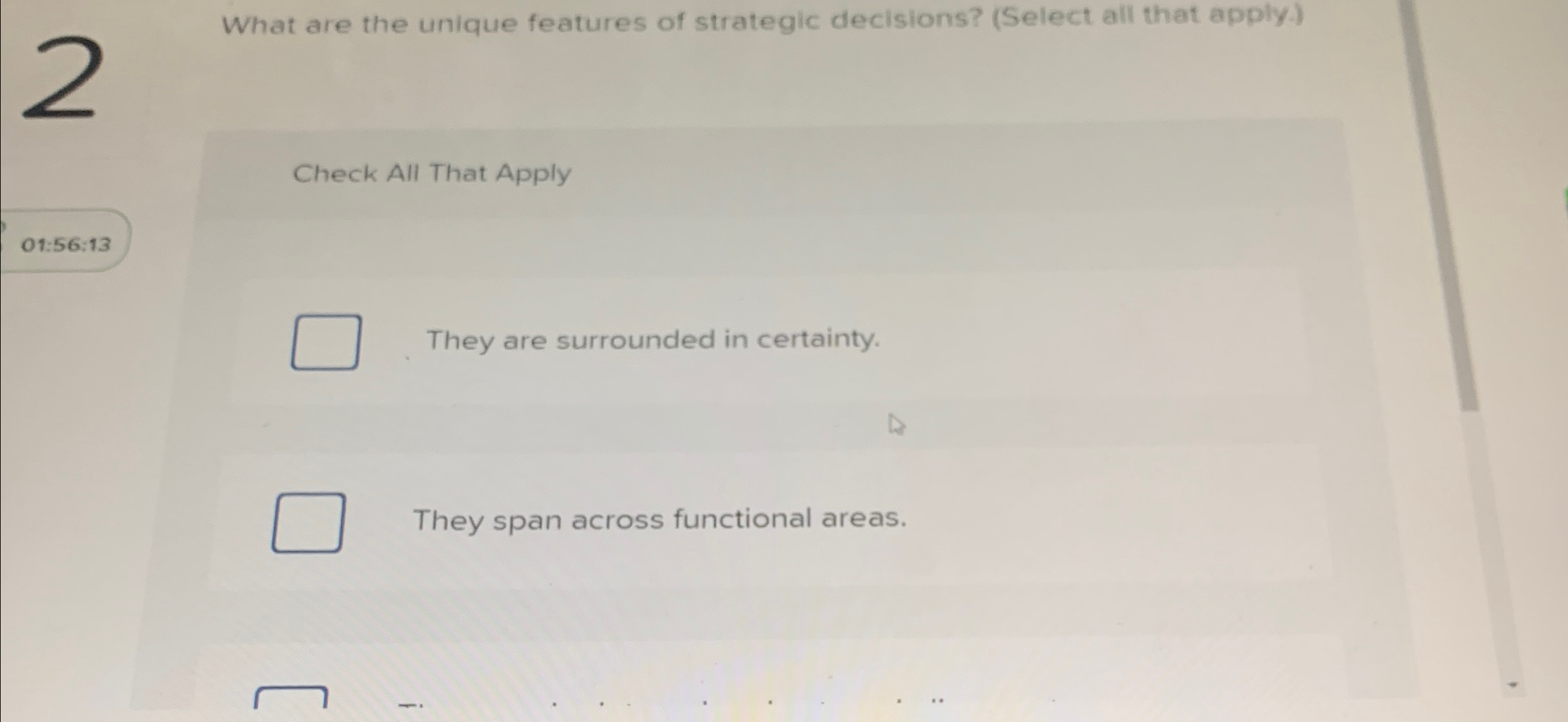 Solved What are the unique features of strategic decisions? | Chegg.com