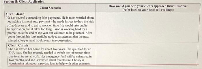 Solved Section II: Client Application | Chegg.com