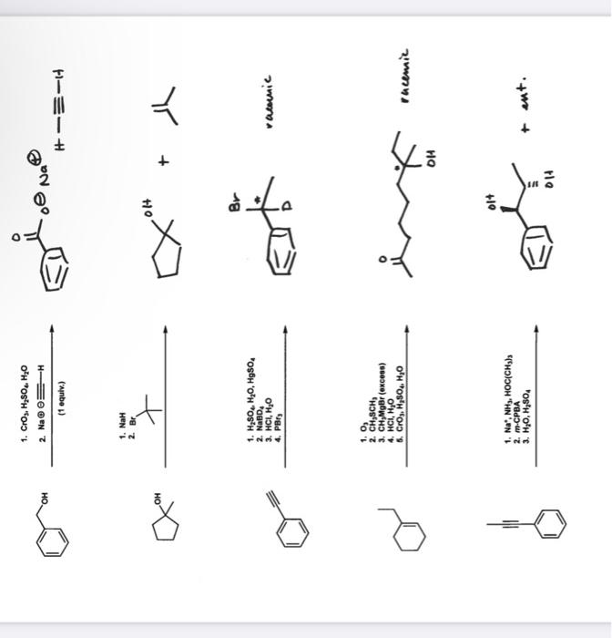Solved 1. CrO3,H2SO4,H2O 2. NaOPO=≡ H=HH 1. H2SO4,H2O,HgSO4 | Chegg.com